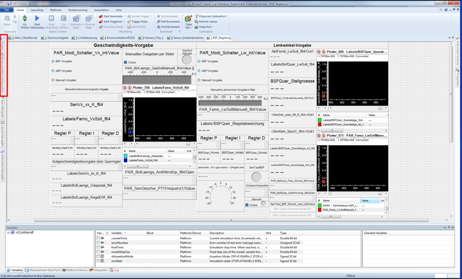 Messungen mit dSPACE ControlDesk7.1 Matlab2019b – HSHL Mechatronik