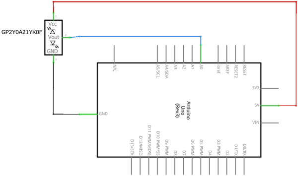 SHARP IR Abstandssensor GP2Y0A21YK0F – HSHL Mechatronik